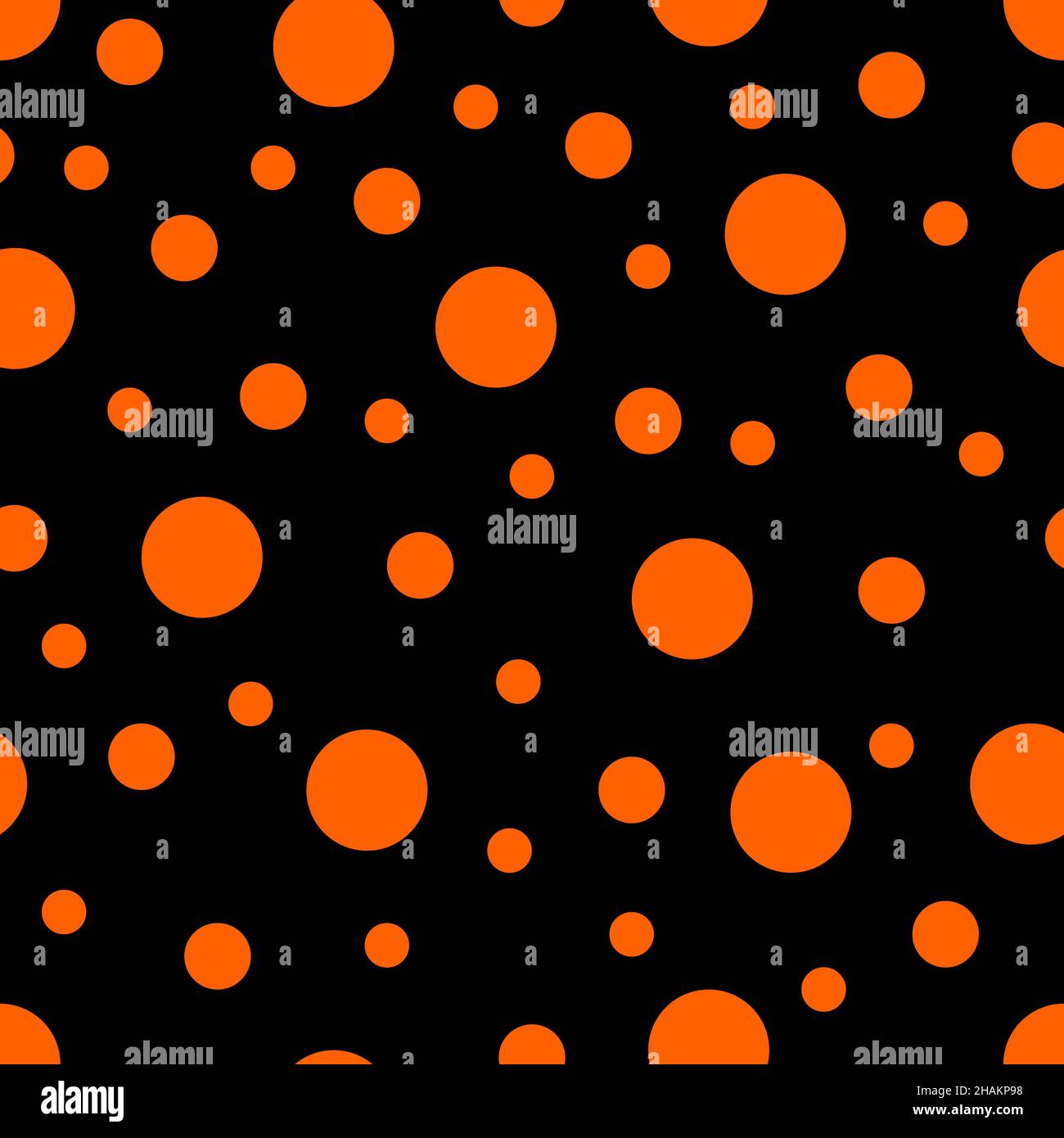 Seamless pattern. Black background with orange dots . Vector ...