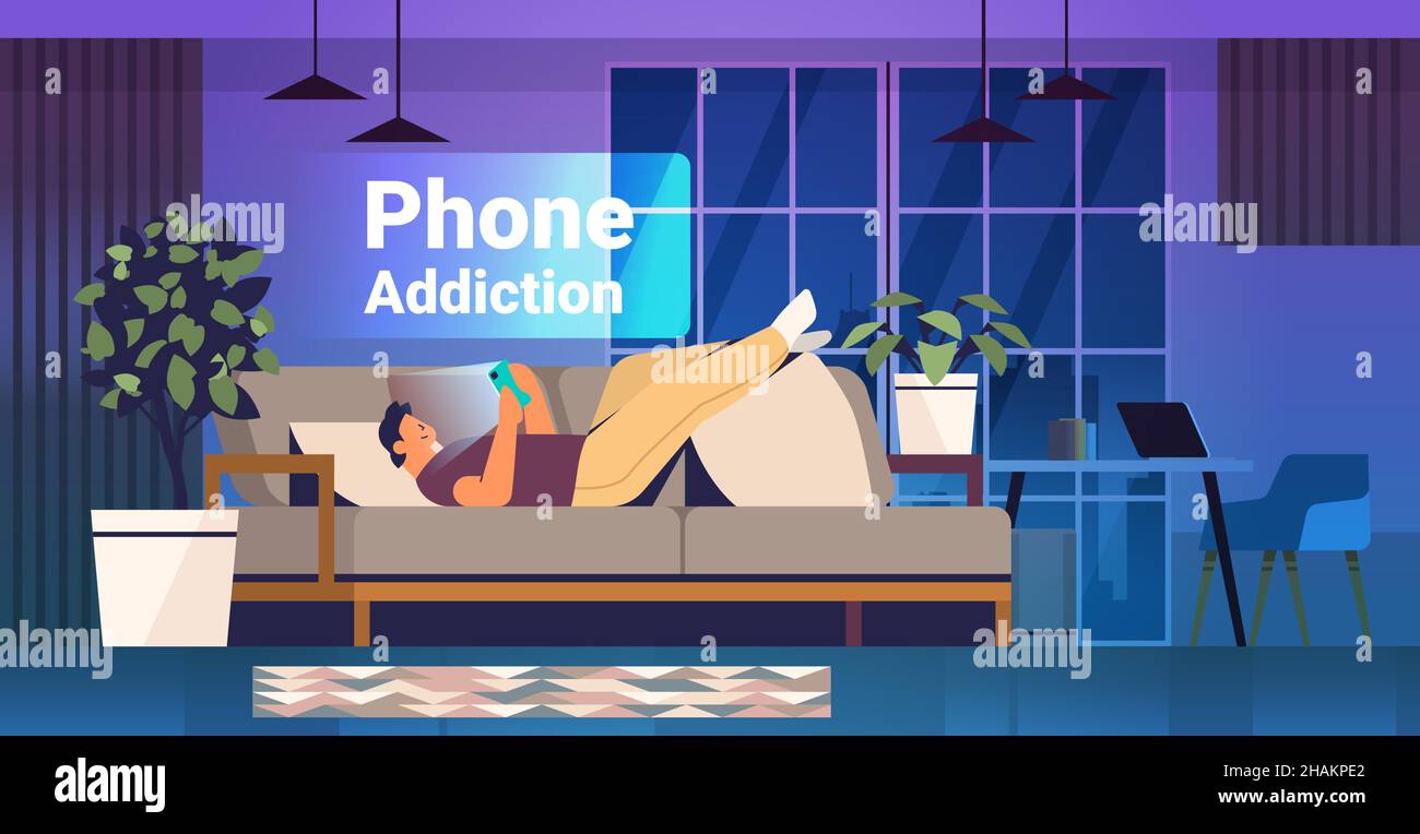 addicted man using digital gadget guy active in social networks digital ...