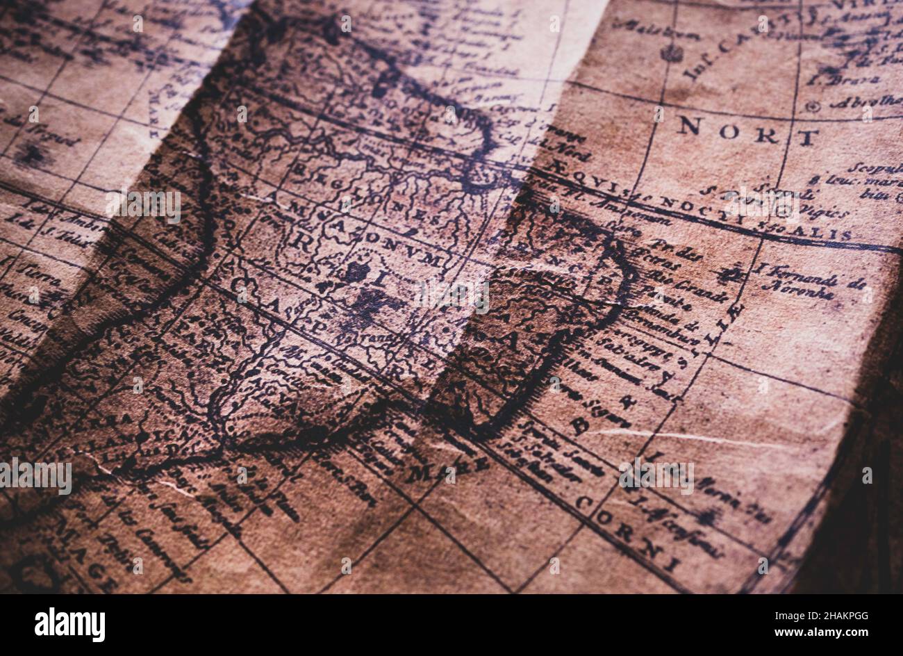 Close up of a very old map Stock Photo - Alamy