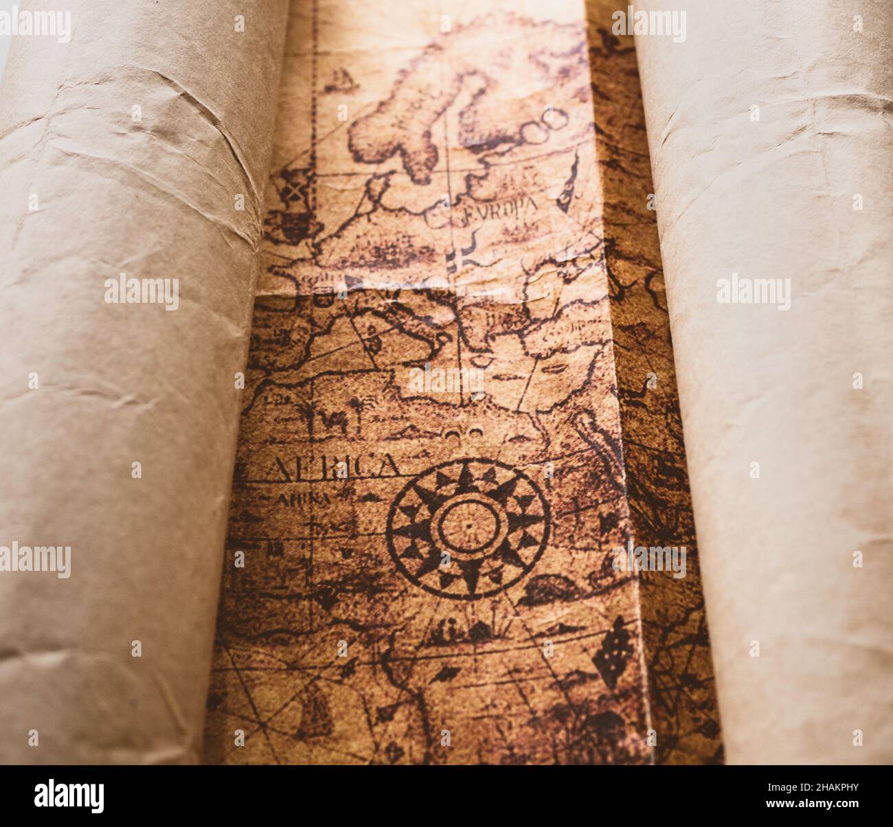 Close up of a very old map Stock Photo - Alamy