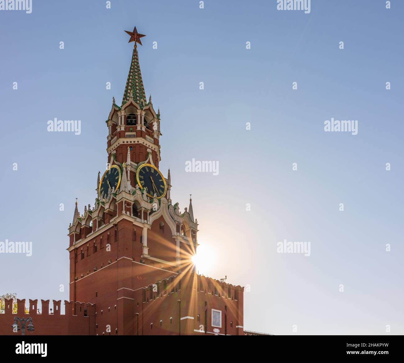 Spasskaya Tower of Moscow Kremlin. The Spasskaya Tower is the main ...