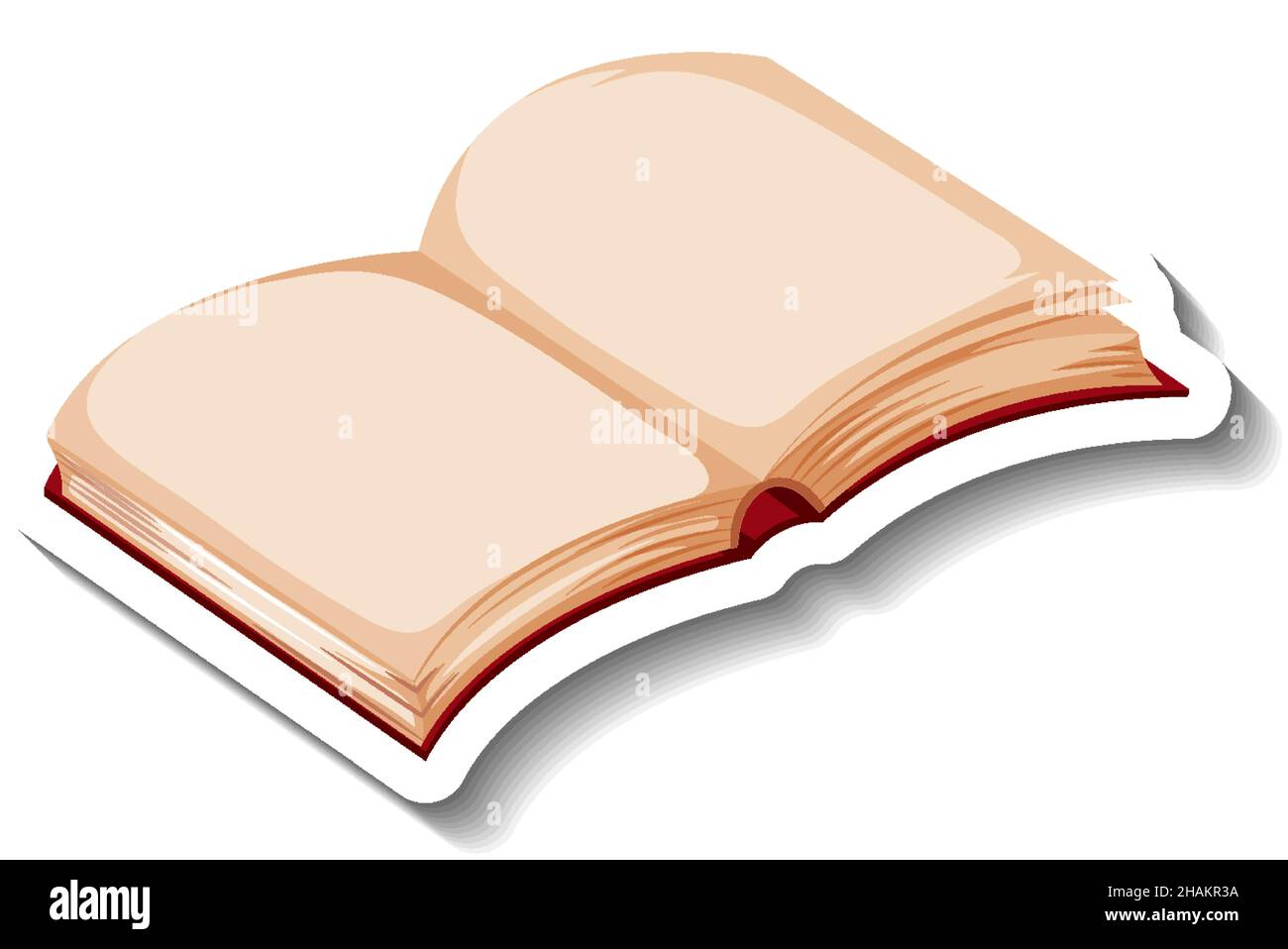 Opened book with empty pages illustration Stock Vector Image & Art - Alamy