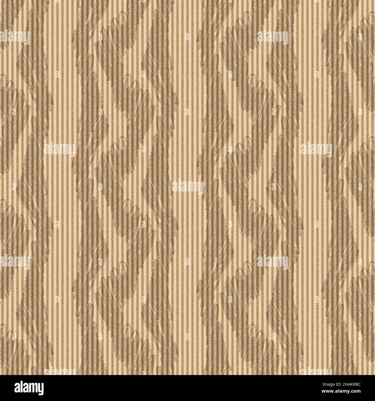 Ecru recycled corrugated pulp card paper texture. Ribbed plain neutral ...