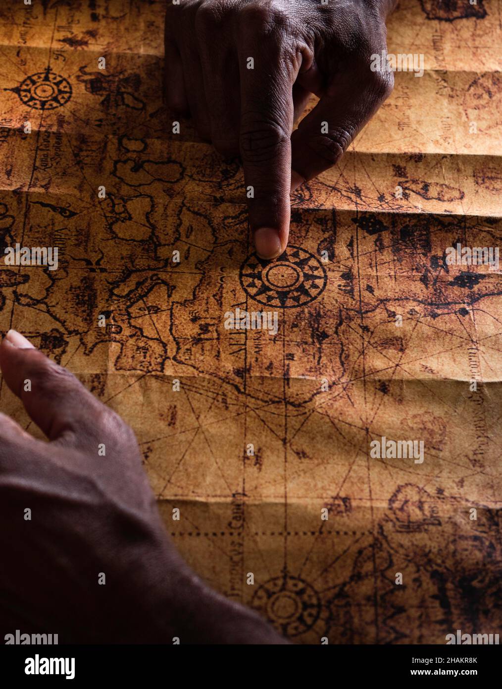 Close up of a very old map Stock Photo - Alamy