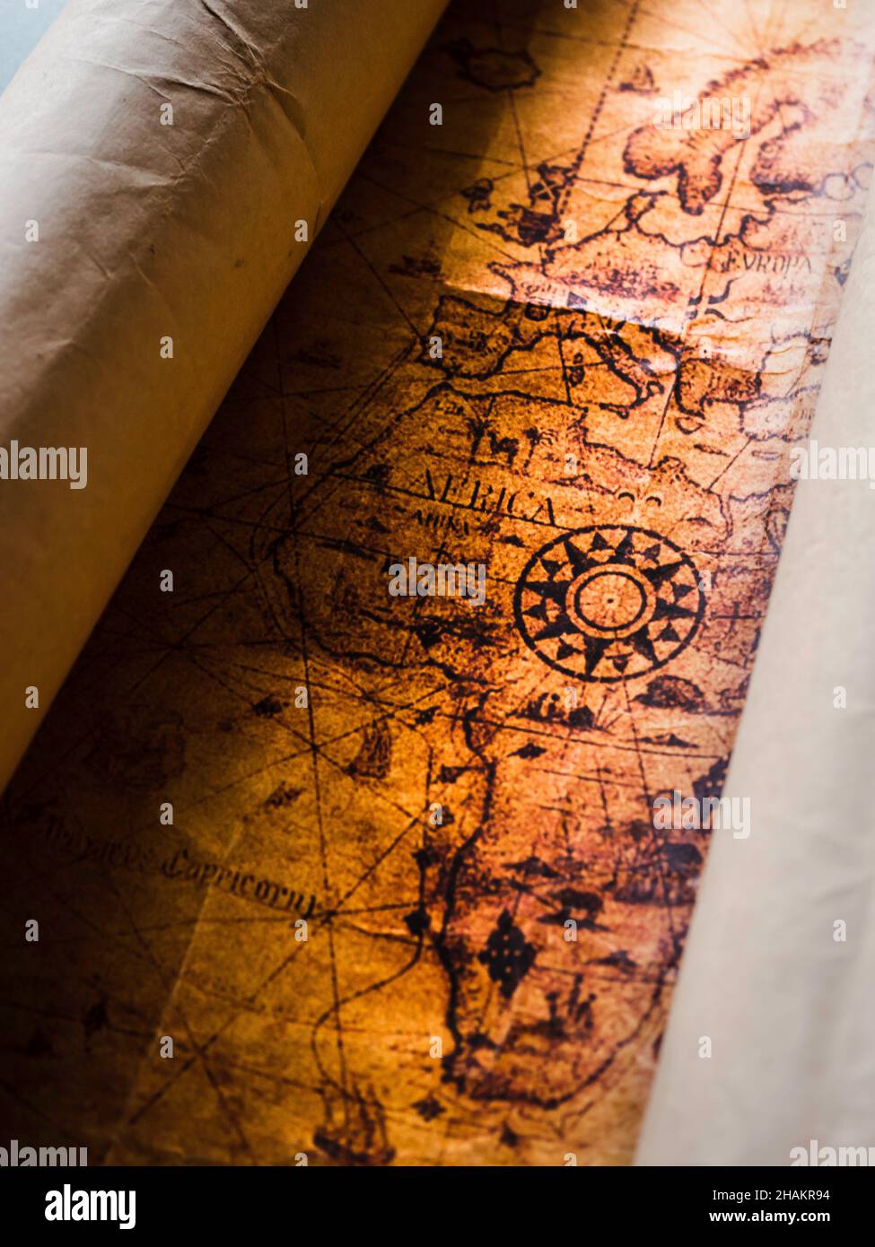 Close up of a very old map Stock Photo - Alamy