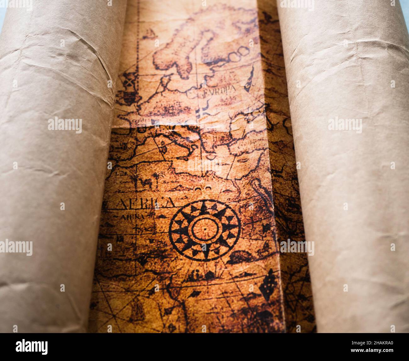 Close up of a very old map Stock Photo - Alamy