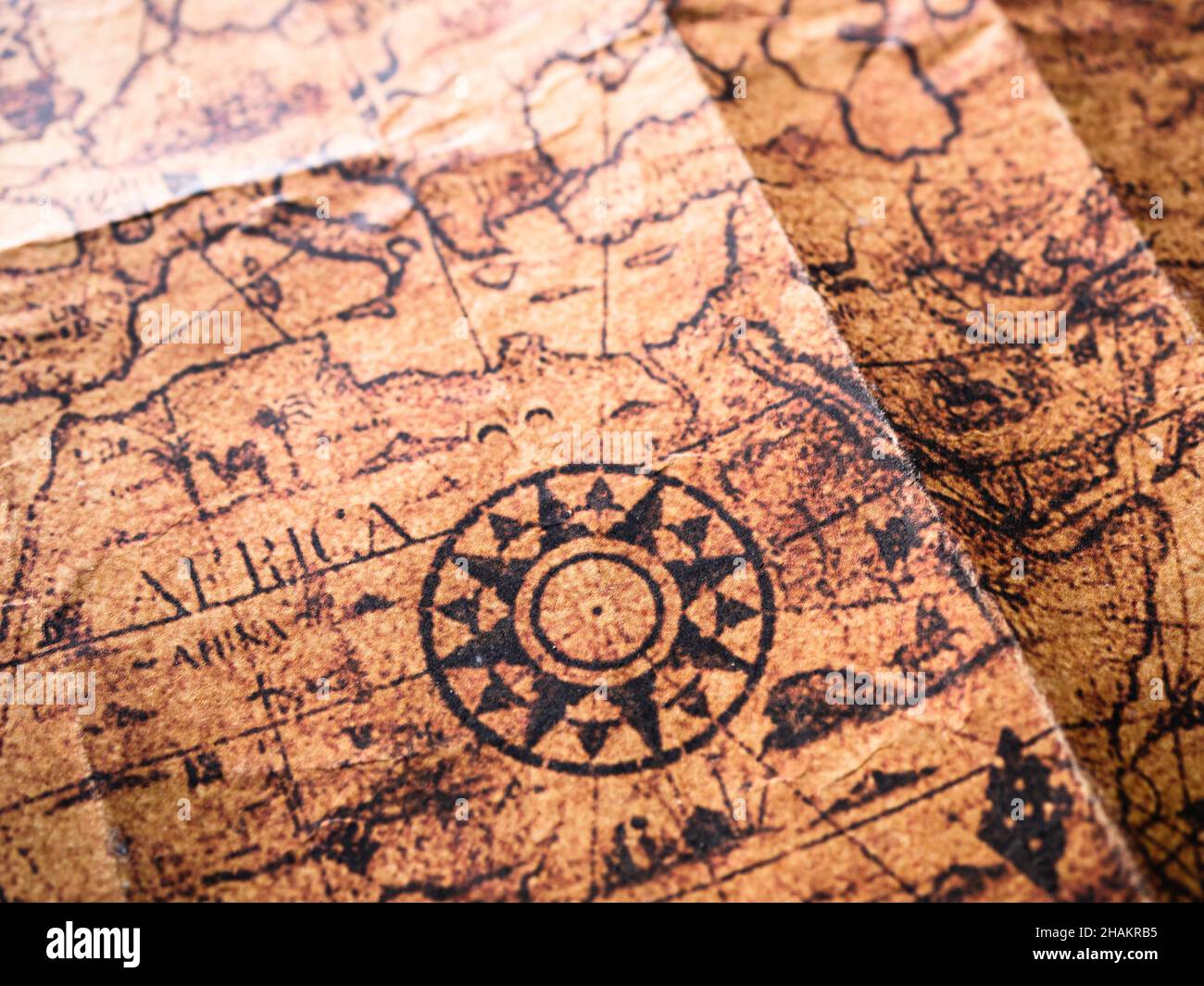 Close up of a very old map Stock Photo - Alamy
