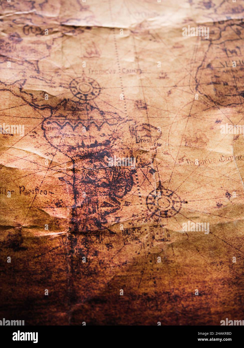 Close up of a very old map Stock Photo - Alamy
