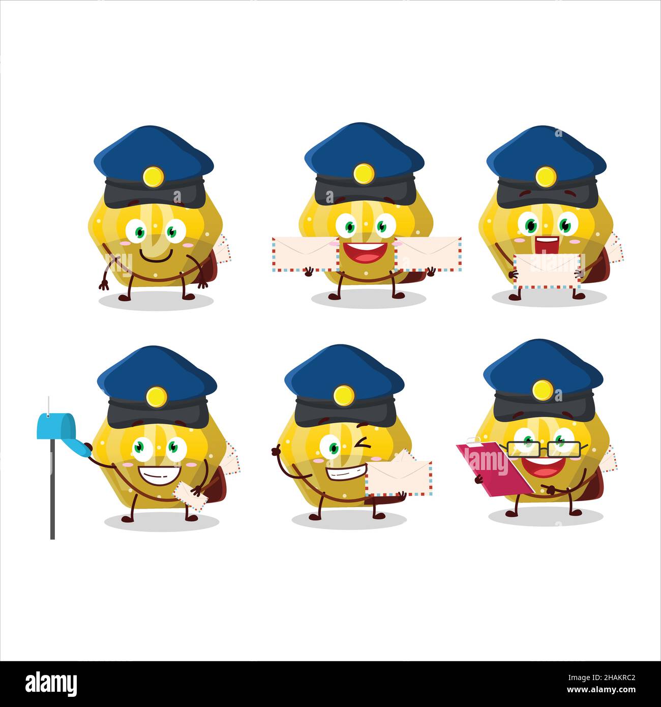 Yellow postbox Stock Vector Images - Alamy