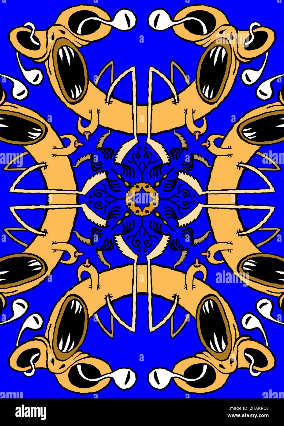 Monster illustration cartoon design colorful Stock Photo - Alamy