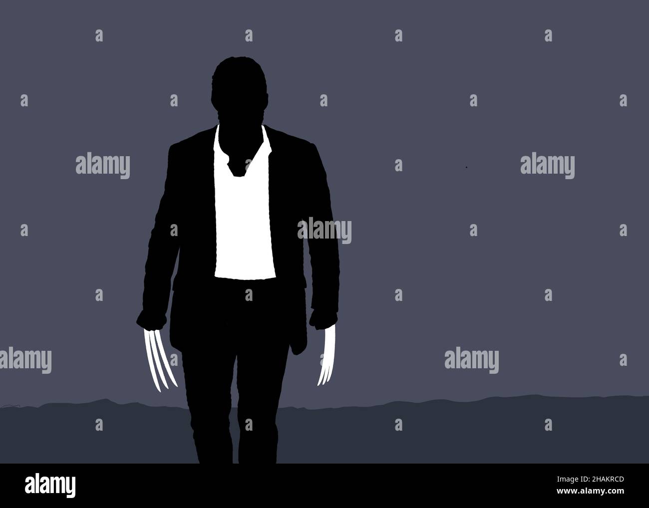 Movie poster illustration logan wolverine Stock Photo - Alamy