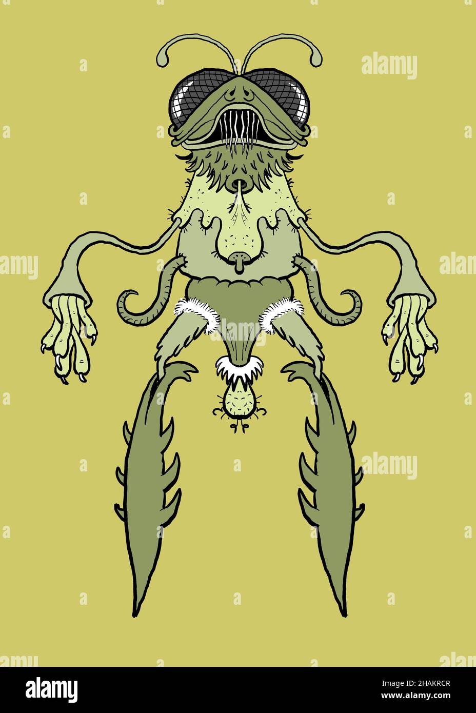 Monster illustration cartoon design colorful Stock Photo - Alamy