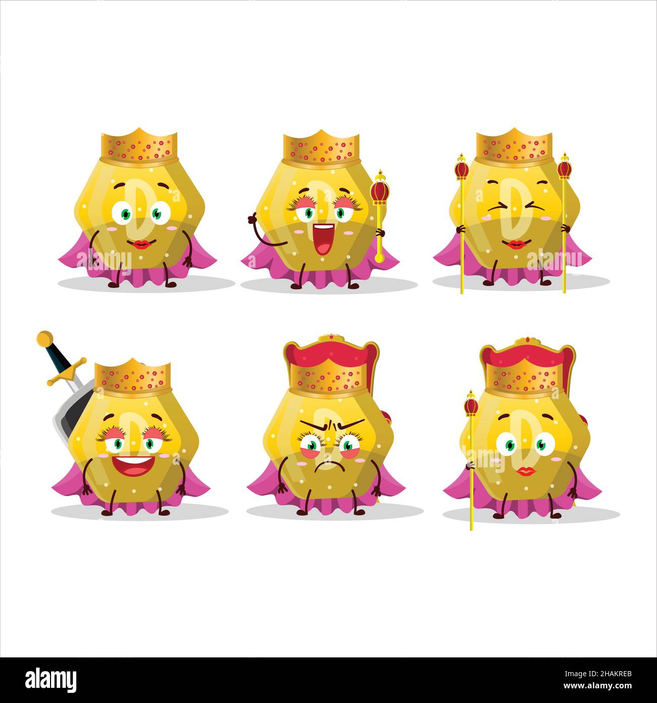 Queen and her magic clothes cartoon of yellow gummy candy D wearing ...