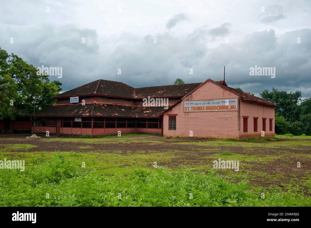 St Thomas High school building Stock Photo - Alamy