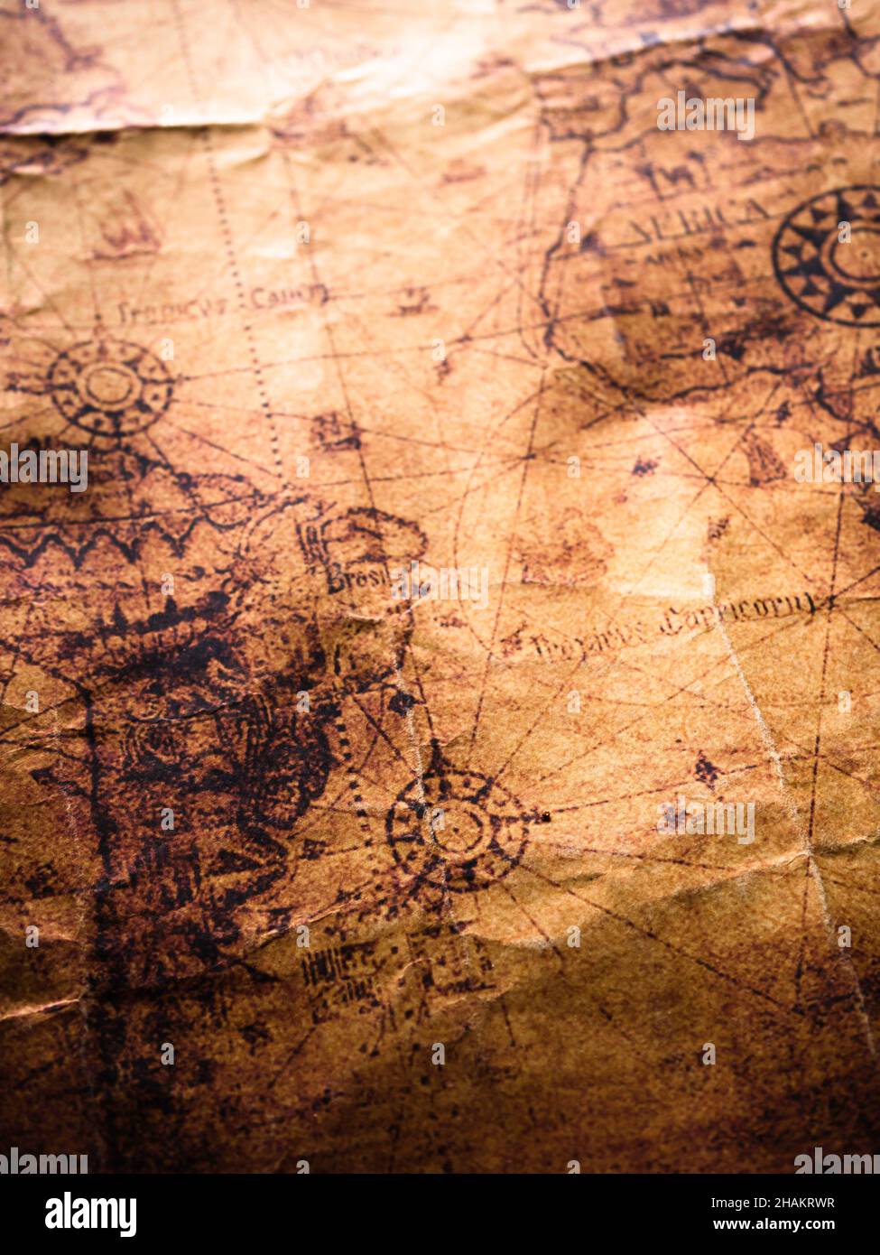 Close up of a very old map Stock Photo - Alamy