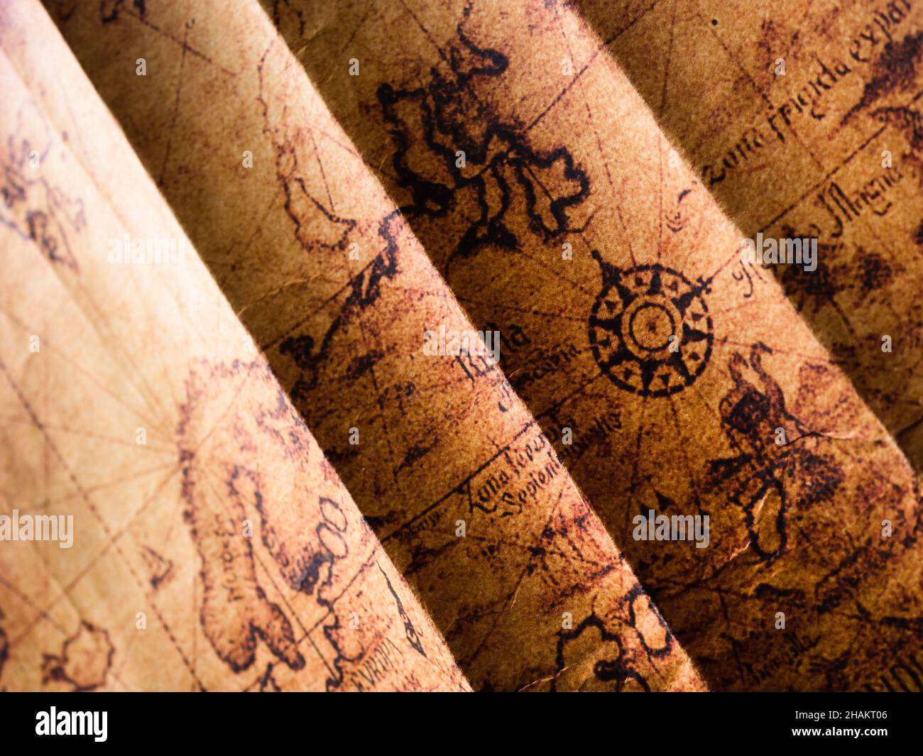 Close up of a very old map Stock Photo - Alamy