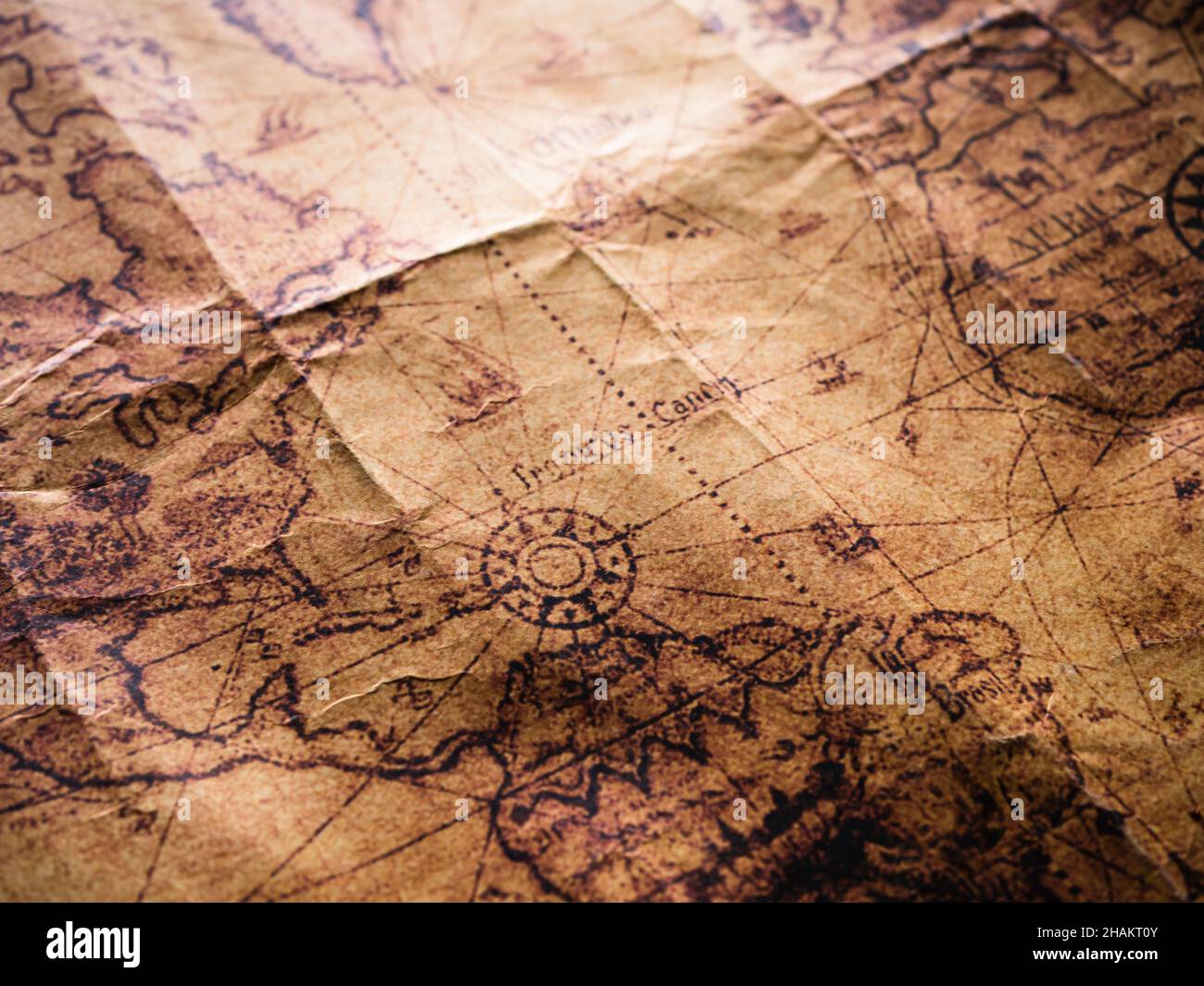 Close up of a very old map Stock Photo - Alamy