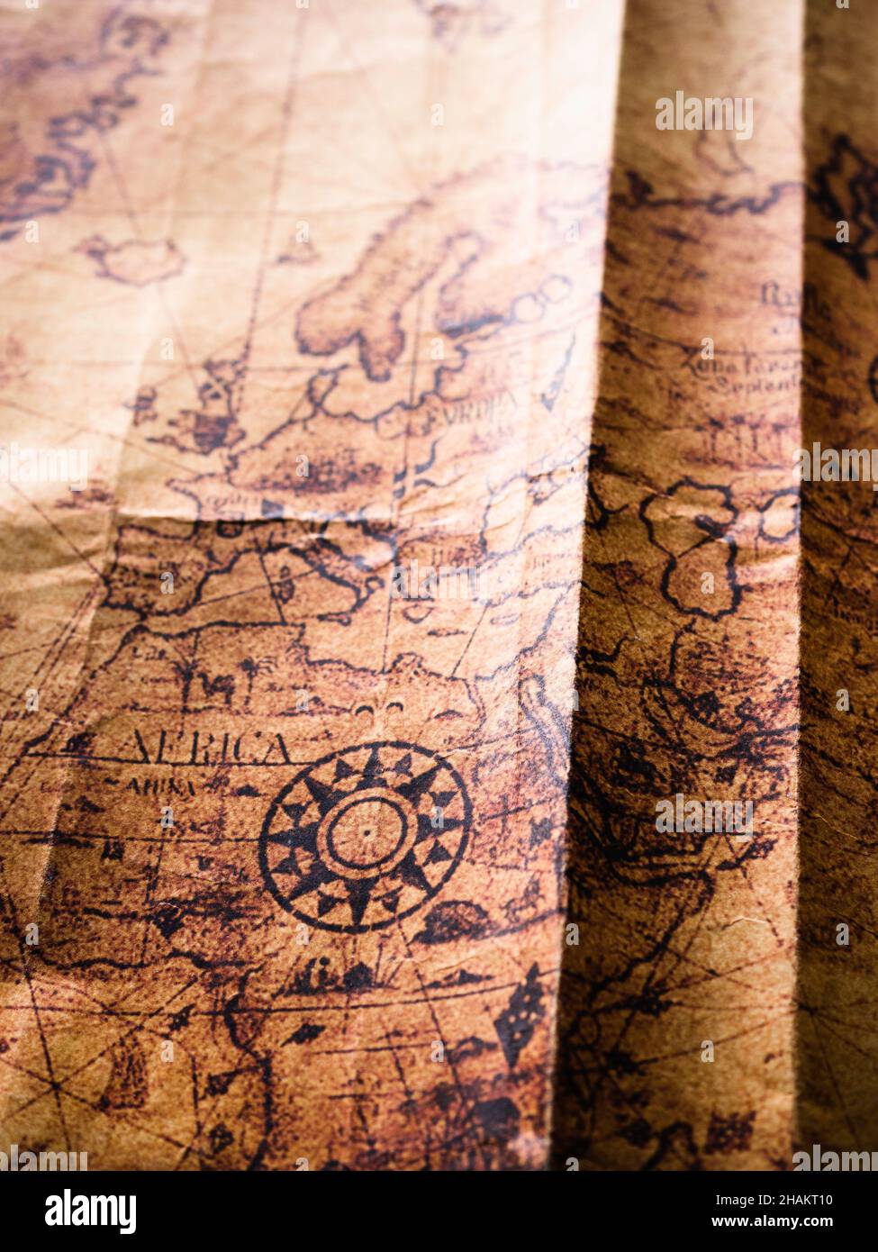 Close up of a very old map Stock Photo - Alamy