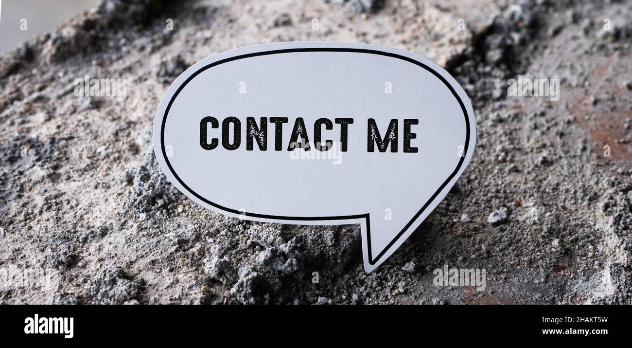 Words with contact us Business Concept idea Stock Photo - Alamy