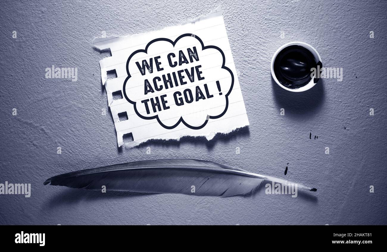 Words goals target handwriting hi-res stock photography and images - Alamy