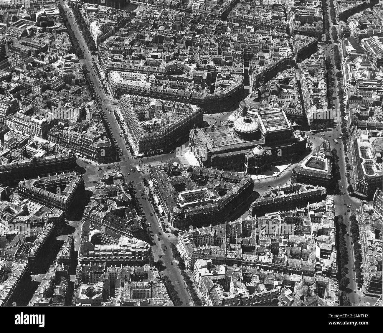 Paris - low level aerial photo centered on the Palais Garnier and Place ...
