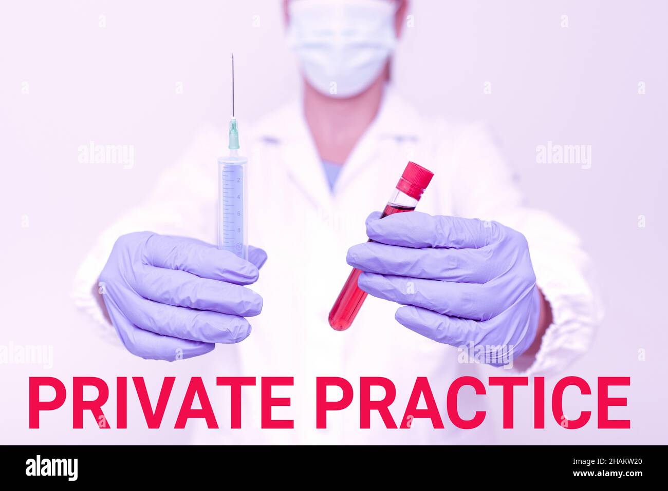 Text showing inspiration Private Practice. Word Written on work of ...