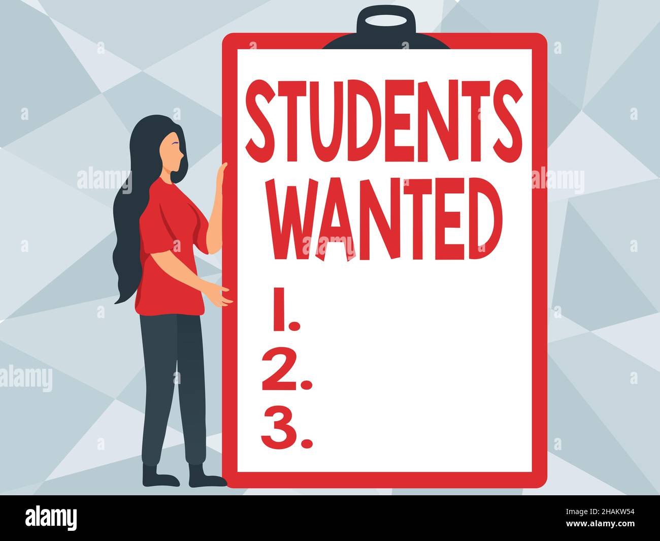 Inspiration showing sign Students Wanted. Word for list of things ...