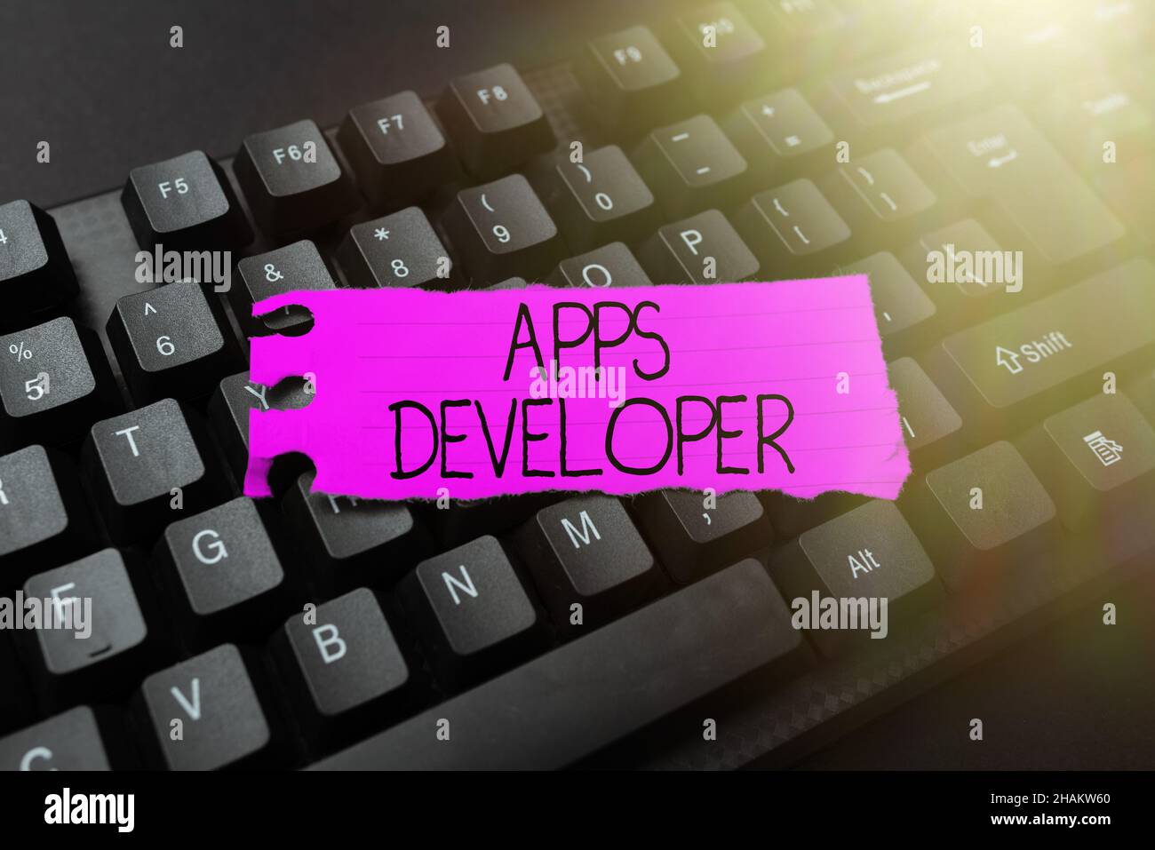 Text sign showing Apps Developer. Business showcase Graphic artist ...