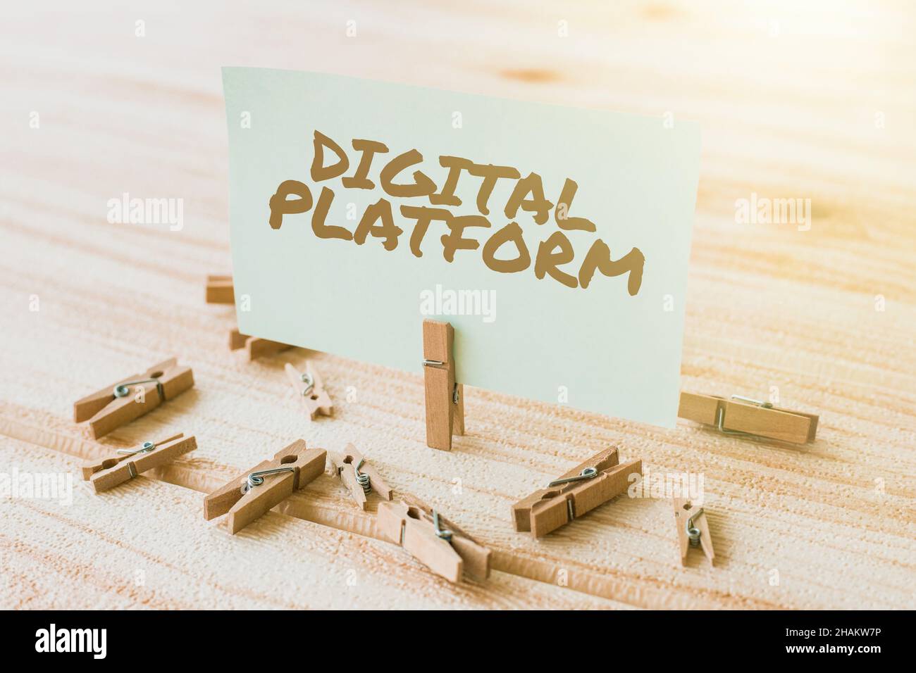 Conceptual caption Digital Platform. Business showcase marketing ...