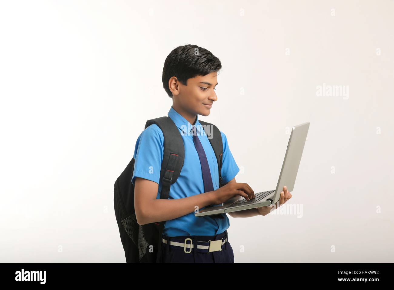 Asian teen boy typing hi-res stock photography and images - Alamy