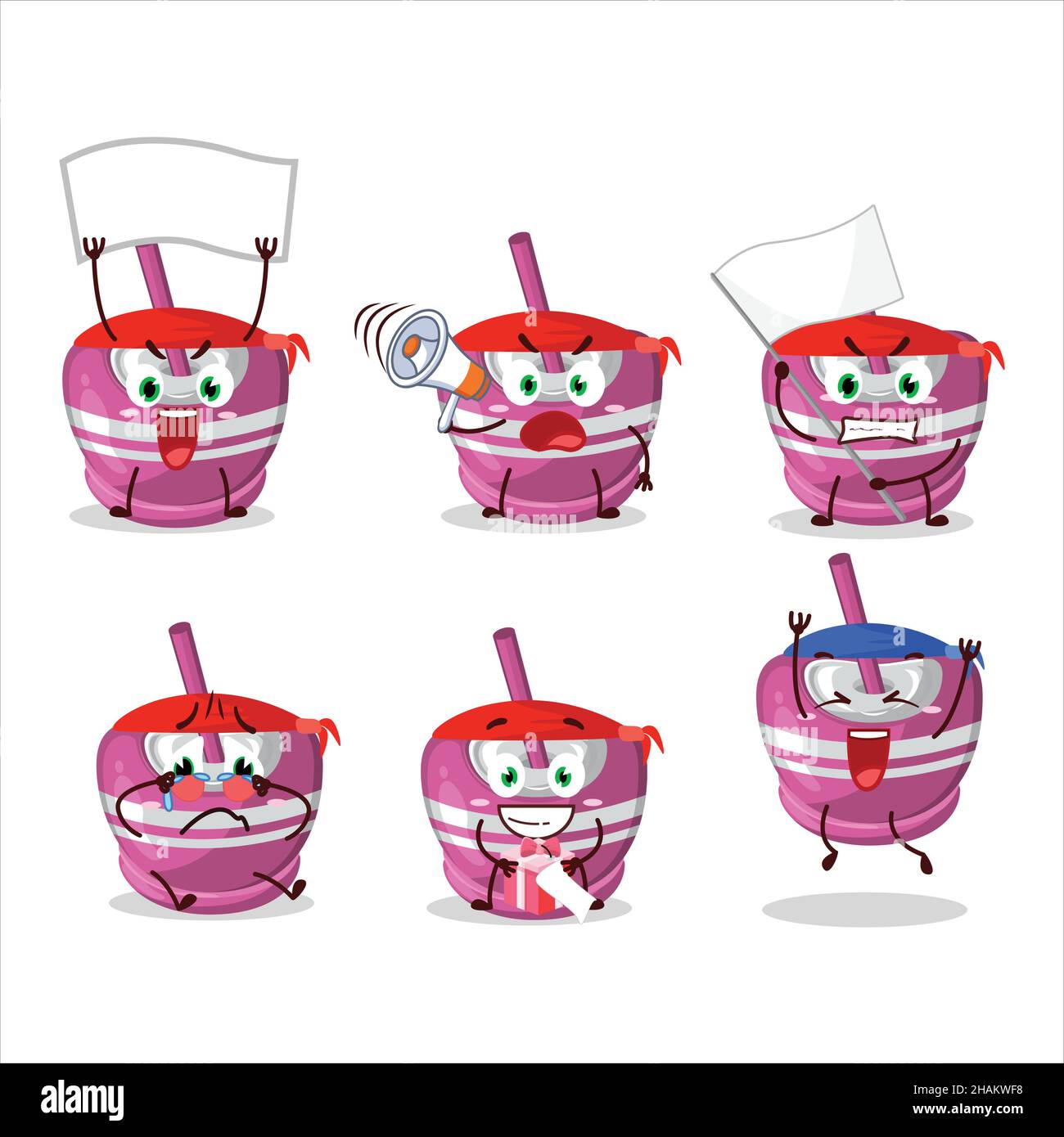 Mascot design style of pink sugar candy character as an attractive ...