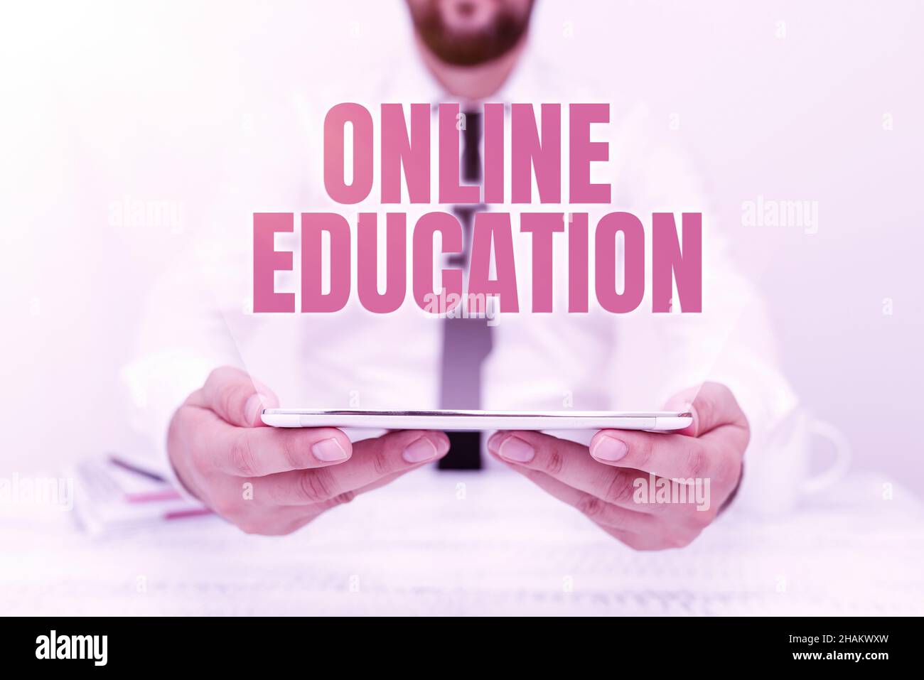 Text caption presenting Online Education. Word for study and ethical ...