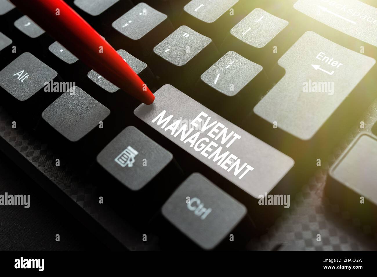 Text caption presenting Event Management. Business approach creation ...