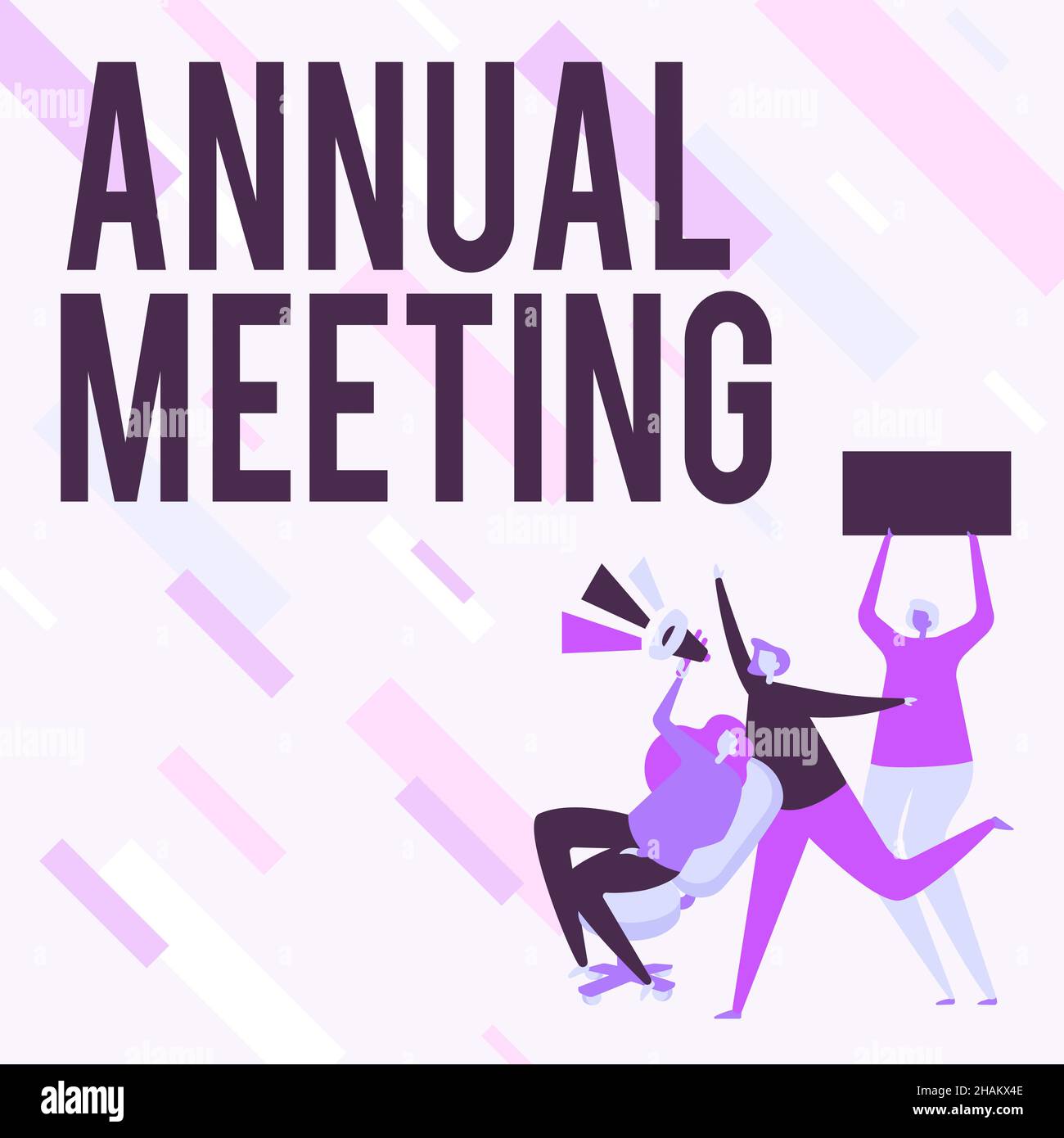 Text showing inspiration Annual Meeting. Word Written on Yearly ...