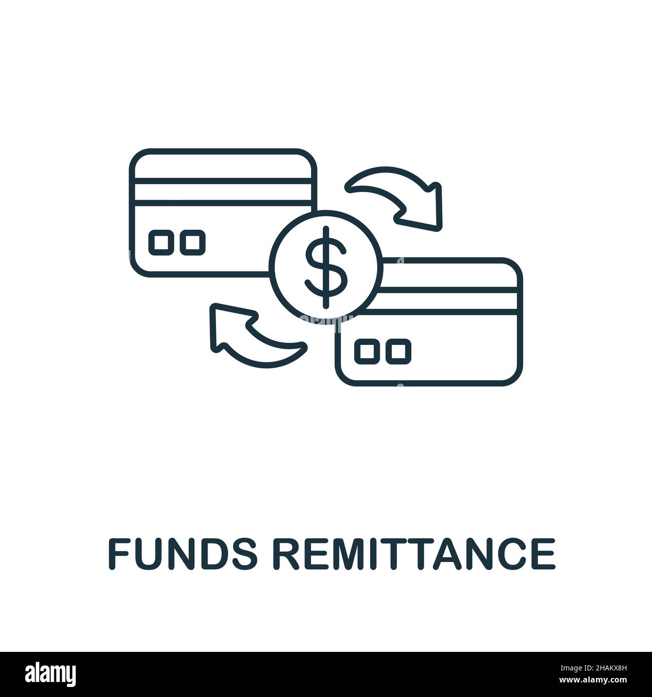Funds Remittance icon. Line element from banking operations collection ...