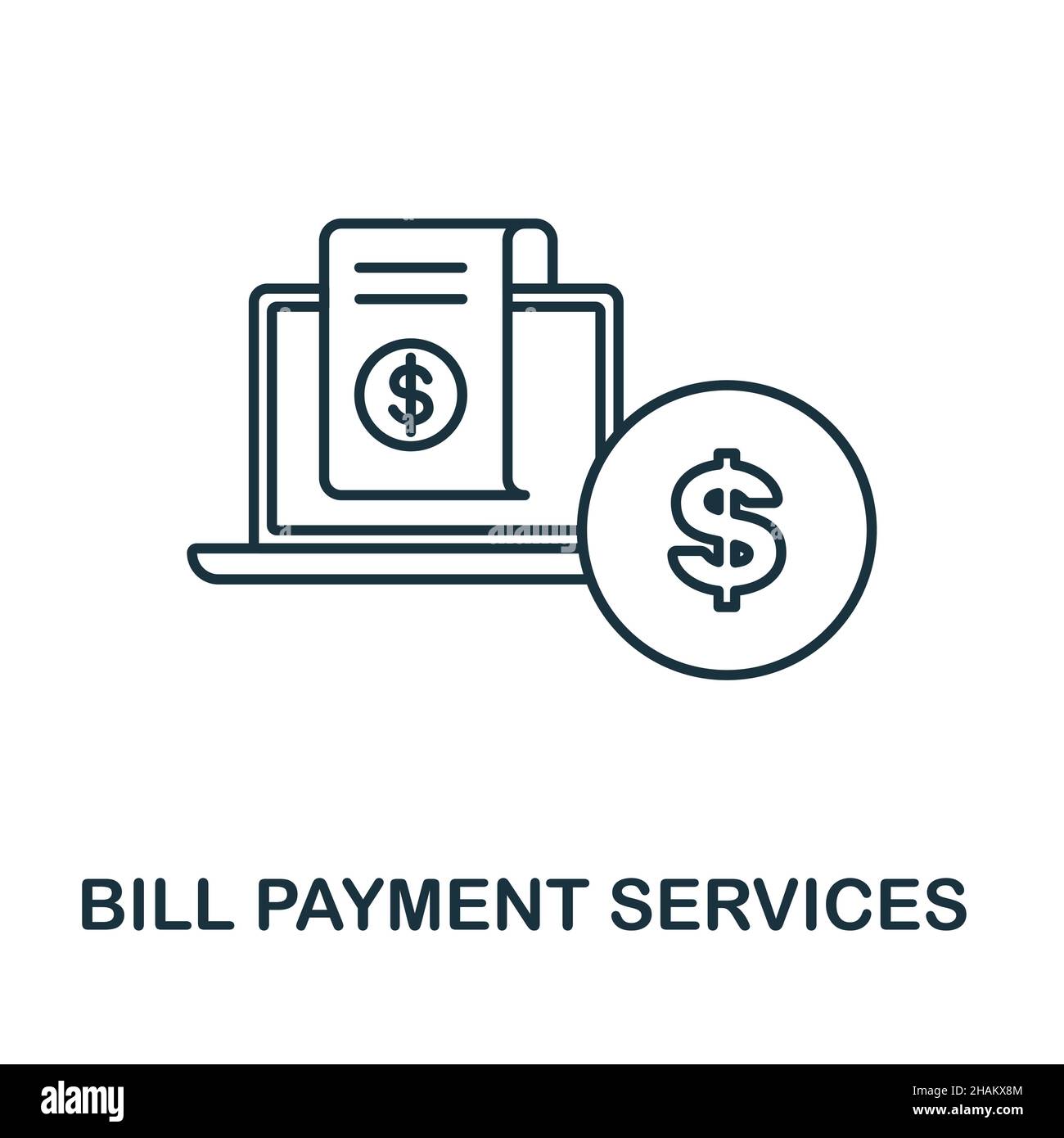 Bill Payment Services icon. Line element from banking operations ...