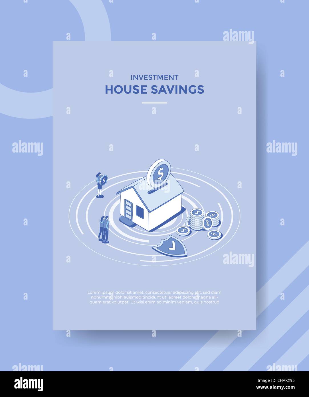 house savings investment concept for template banner and flyer with ...