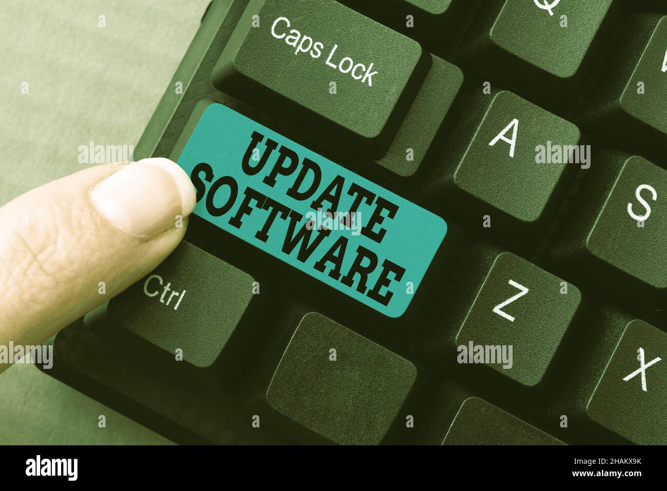 Handwriting text Update Software. Business approach replacing program with a newer version of ...