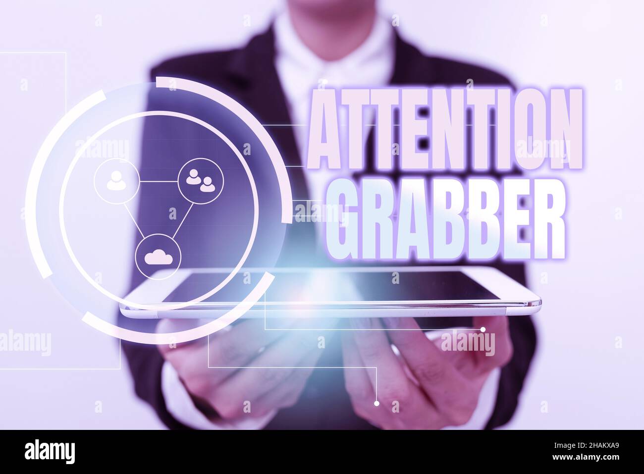 Text showing inspiration Attention Grabber. Concept meaning Demanding ...