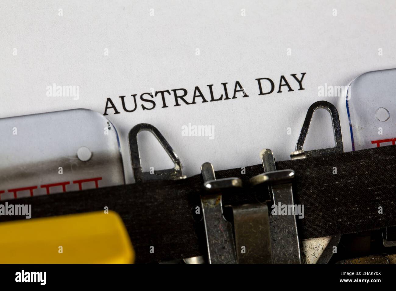 old typewriter with text australia Day Stock Photo - Alamy