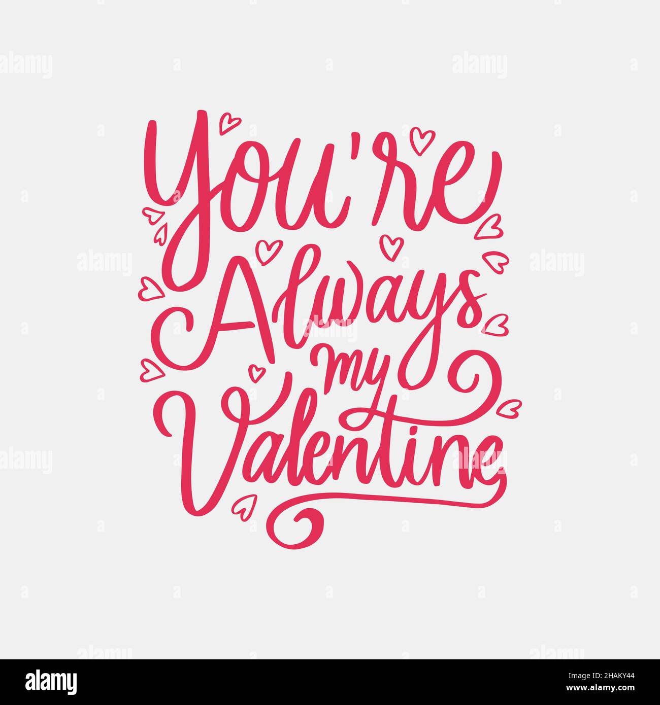 romantic typography for valentines day. hand lettering romantic word ...