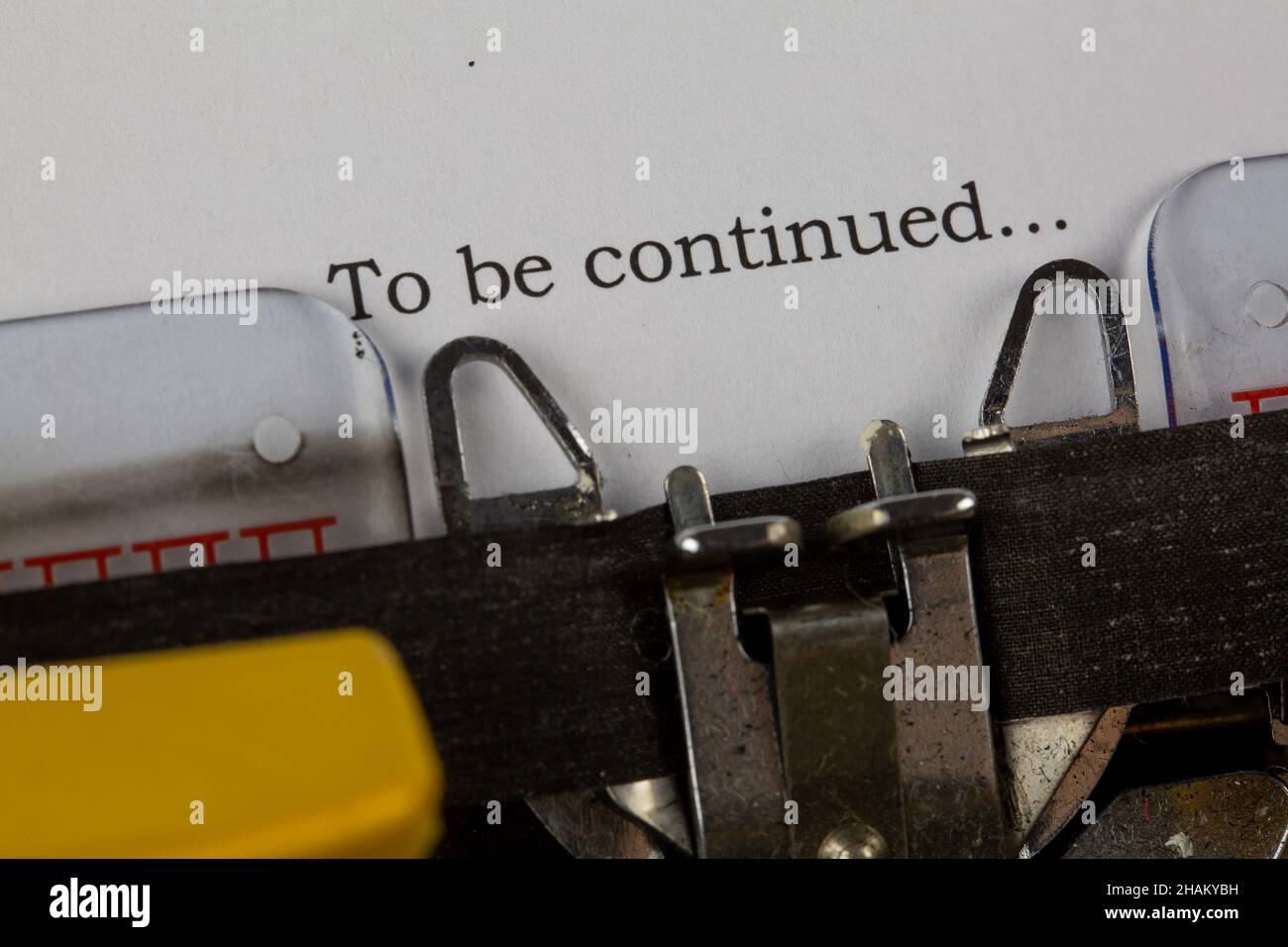 old typewriter with text To be continued Stock Photo - Alamy