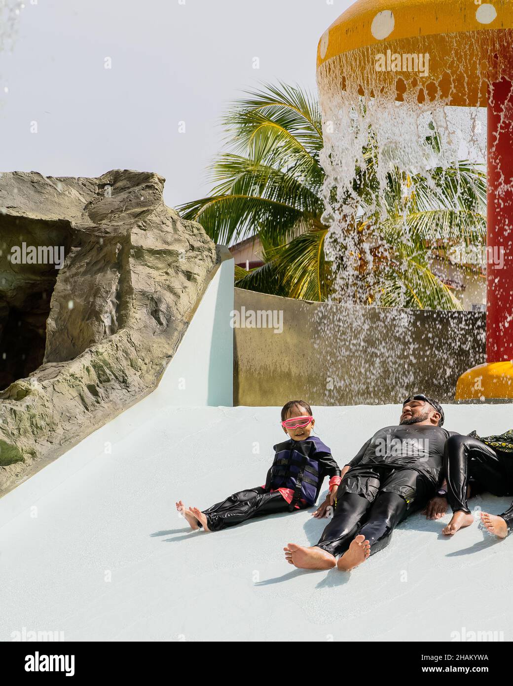 Splash Pool Slide Man High Resolution Stock Photography and Images - Alamy