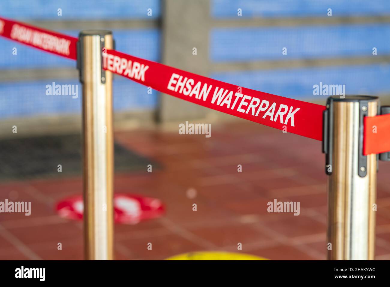 Port Dickson, Malaysia - Nov 19, 2021: Ehsan Water park stainless steel ...
