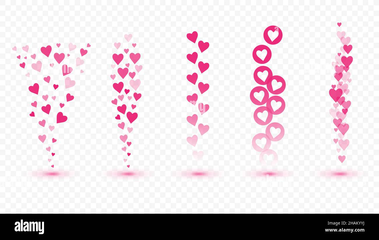 Red heart flying on transparent Stock Vector Images - Alamy