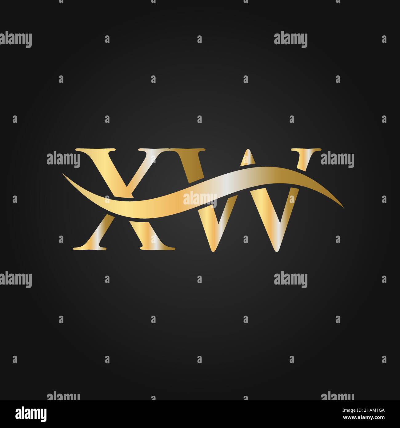 Letter XW Logo Design Template. XW, X W Letter Logo Modern, Flat ...