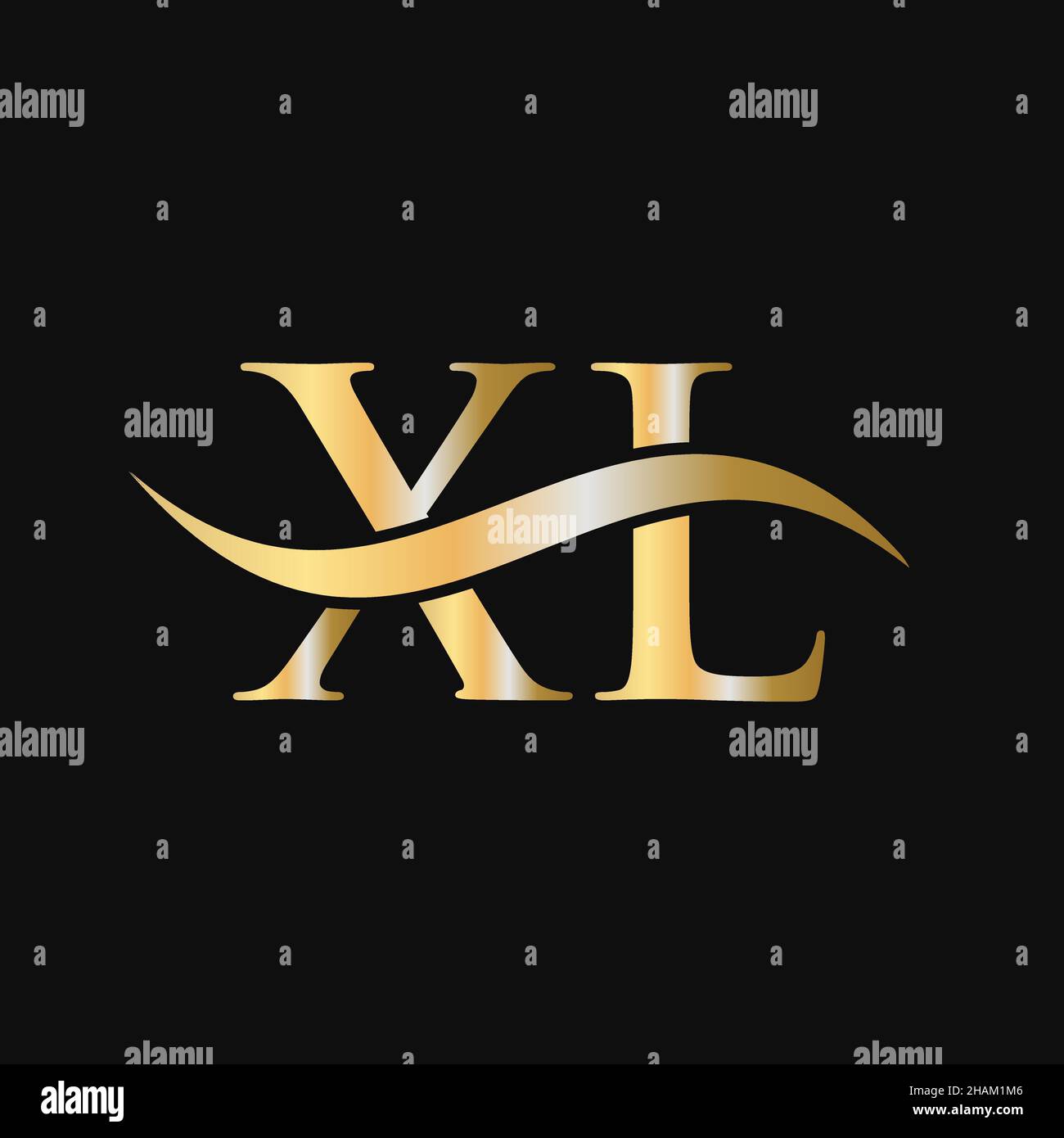 Letter XL Logo Design Template. XL, X L Letter Logo Modern, Flat ...