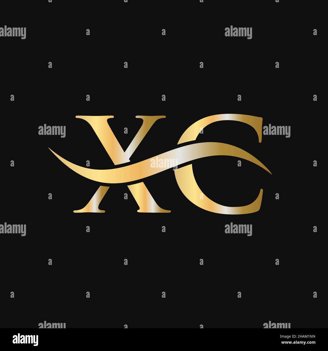 Letter XC Logo Design Template. XC, X C Letter Logo Modern, Flat, Minimalist, Business, Company ...