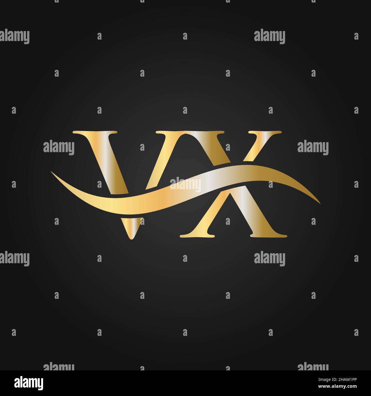 Letter VX Logo Design Template. VX, V X Letter Logo Modern, Flat ...