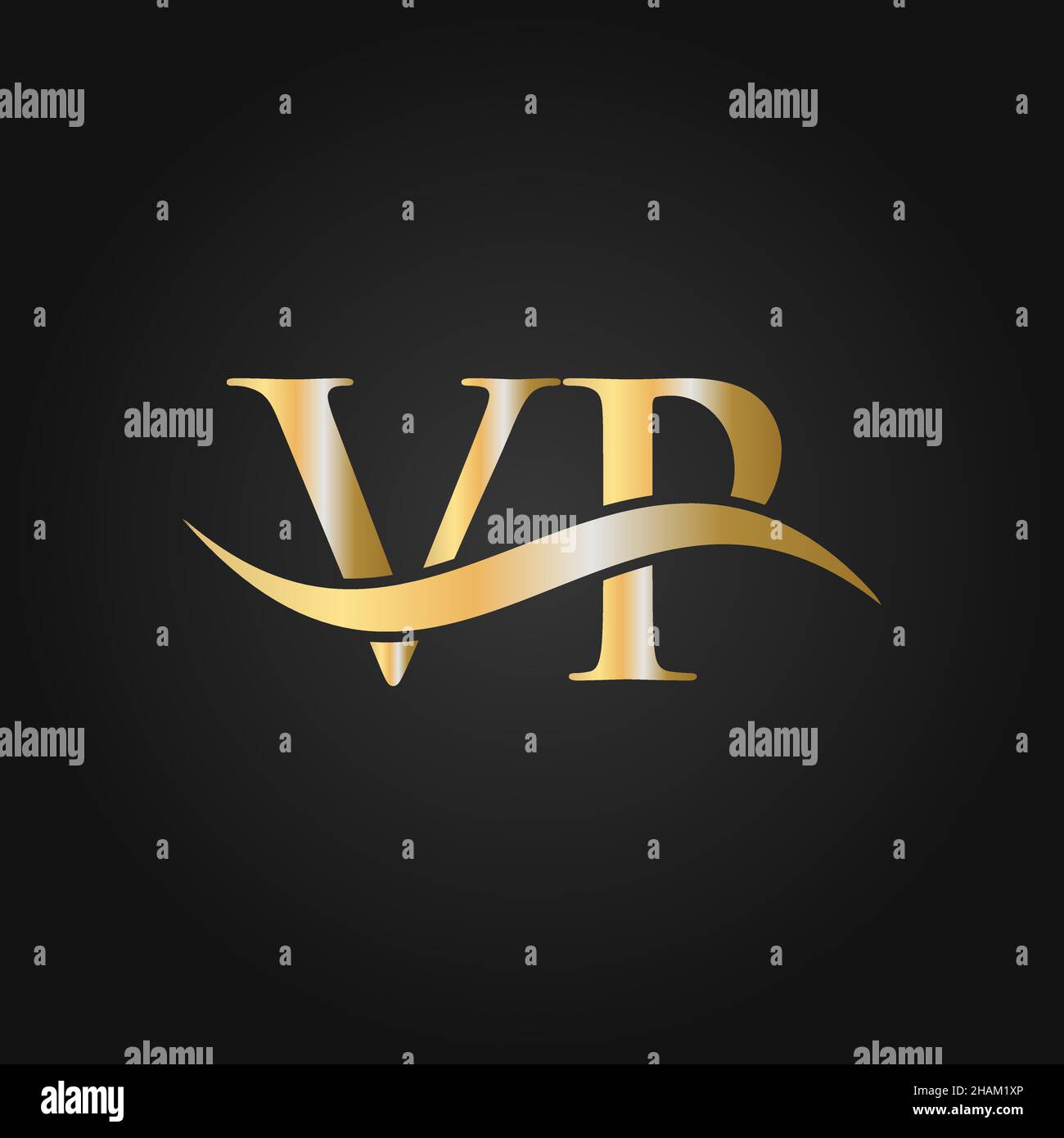 Letter VP Logo Design Template. VP, V P Letter Logo Modern, Flat ...